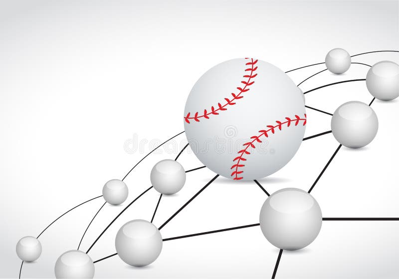 Baseball Link Sphere Network Connection Concept Stock Illustration ...