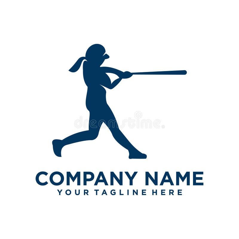Baseball Logo Vector Design Silhouette Stock Vector - Illustration of ...