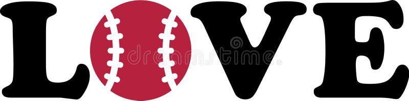 Baseball Love with Ball stock vector. Illustration of baseball - 85844949