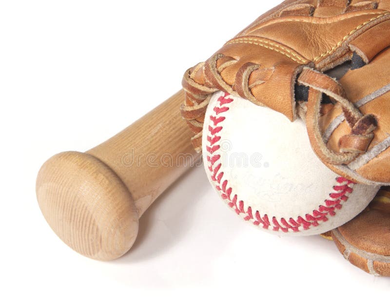 Baseball Mitt and Softball stock image. Image of white - 5470997