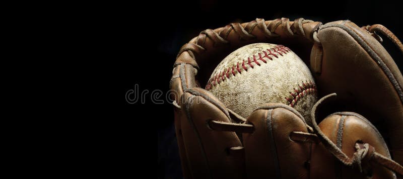 Baseball and Mitt or Glove stock photo. Image of homeplate - 259913680