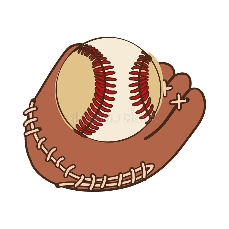 Baseball mitt icon image stock vector. Illustration of badge - 79497156