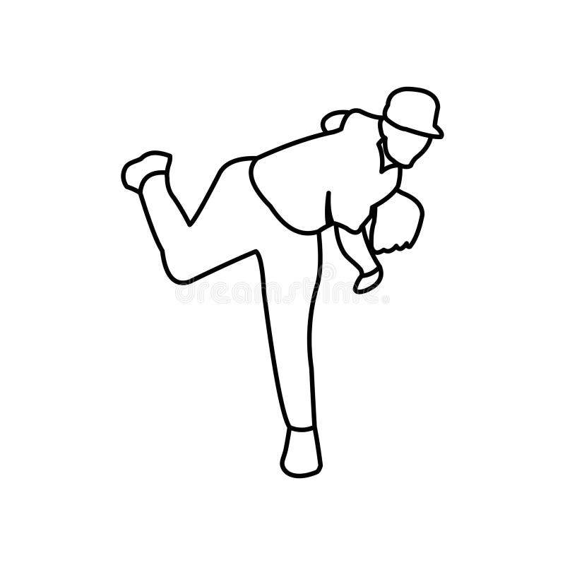 Baseball Motion Line Illustration Vector Design Stock Vector ...