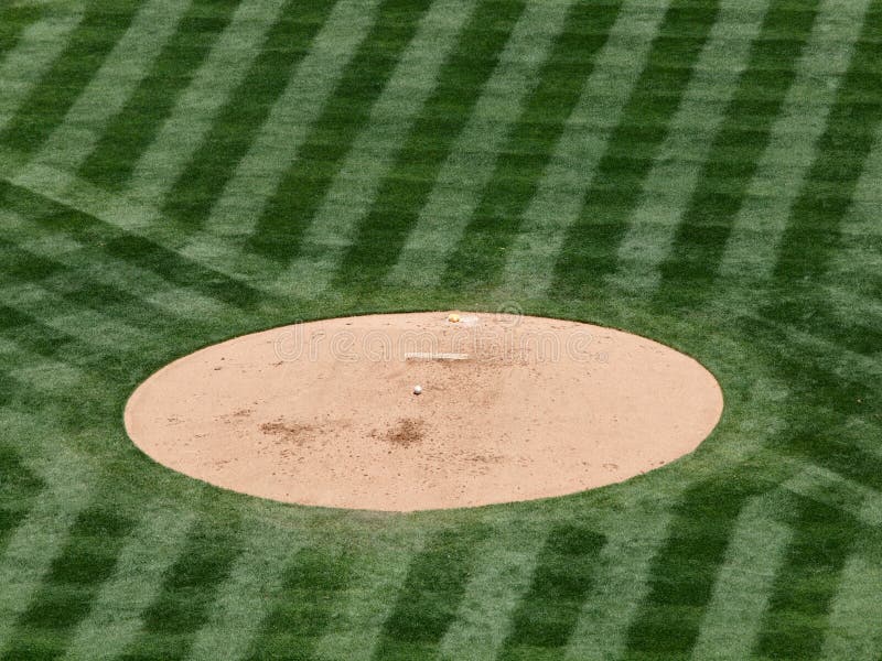 Baseball on Mound stock image. Image of sport, stitched - 5825879
