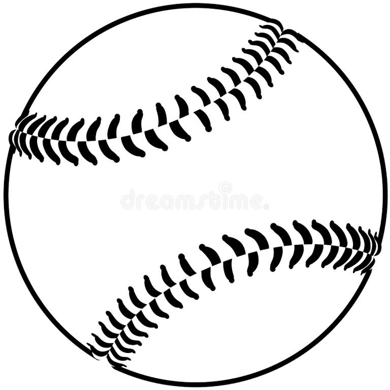 Softball Outline Stock Illustrations – 3,350 Softball Outline Stock ...