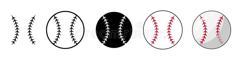 Baseball Outline Silhouette Stock Vector - Illustration of white, line ...