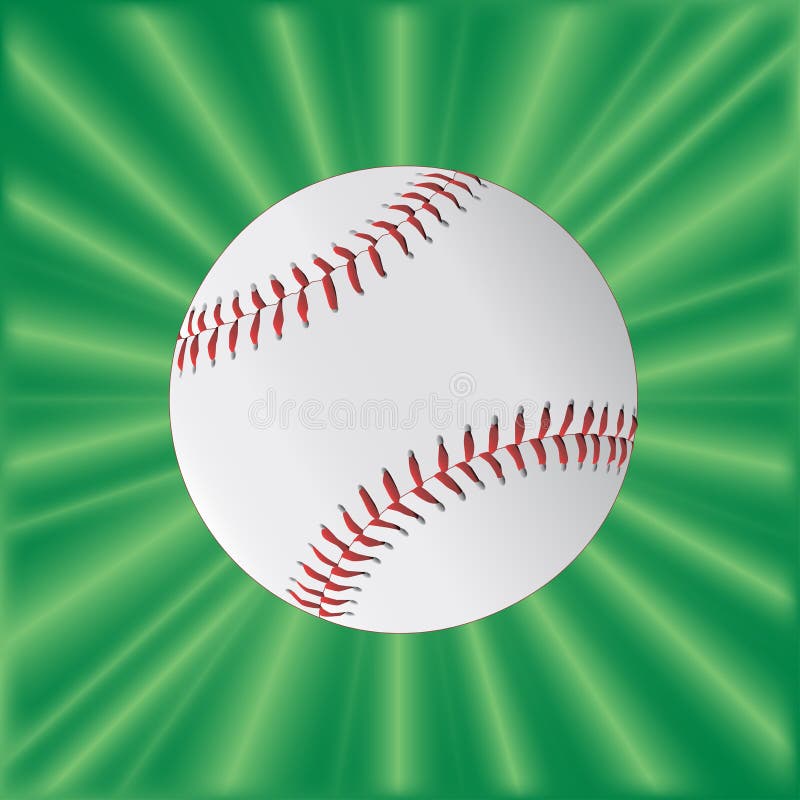 Baseball Over Green stock vector. Illustration of sports - 94592521