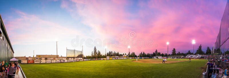 Baseball Panorama with Storm Approaching Editorial Photography - Image ...