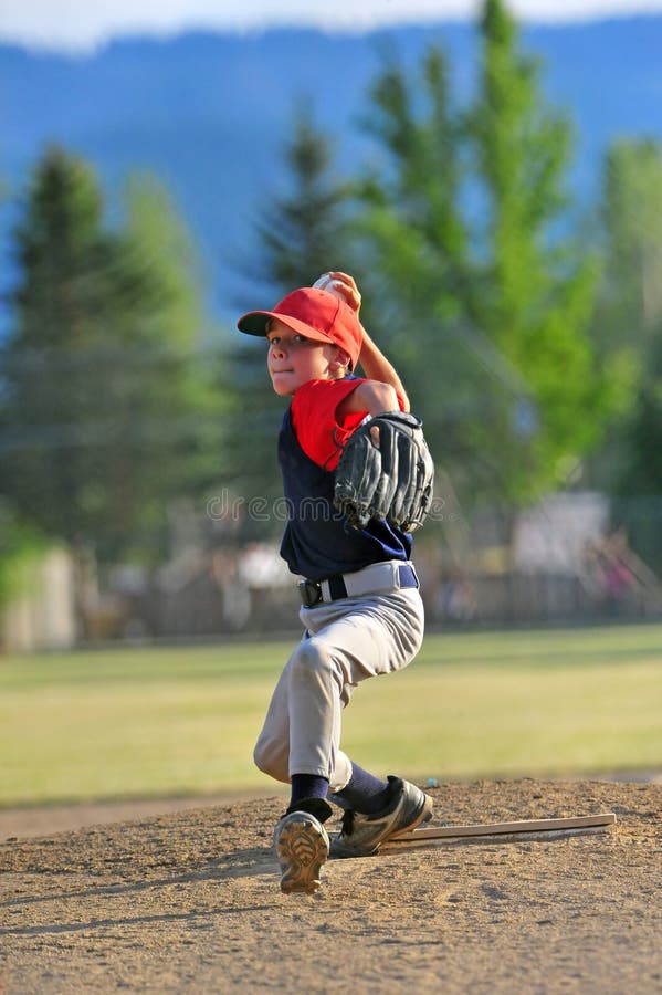 Boy Baseball Pitcher with Splatter Baseball Stock Image - Image of ...