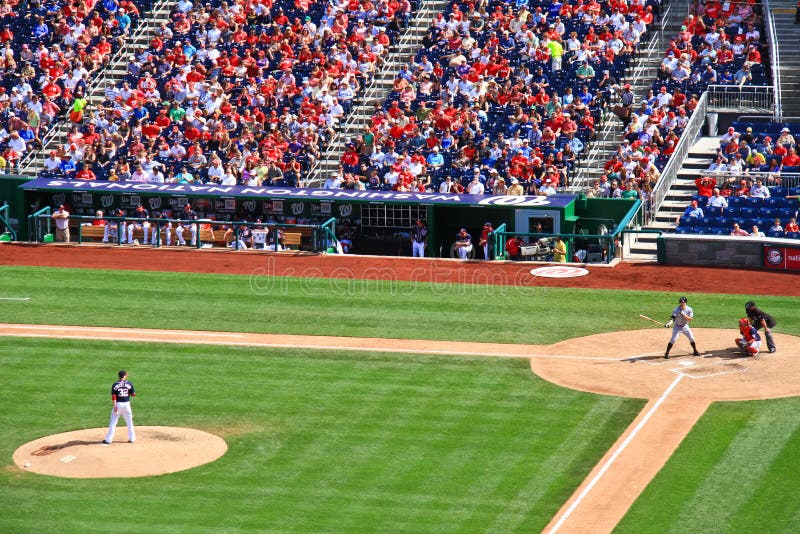 Baseball - Pitcher and Batter Face Off Editorial Photo - Image of park ...