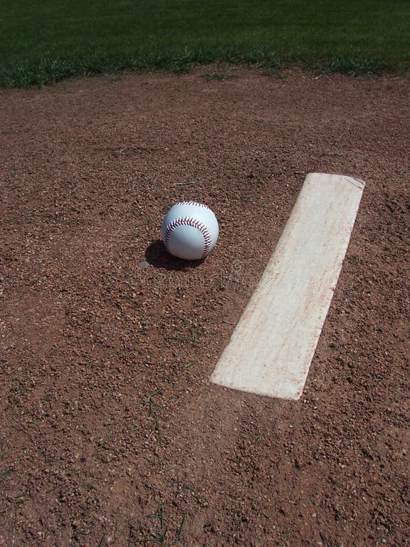 Baseball and Pitchers Mound Stock Photo - Image of rubber, strike: 94896