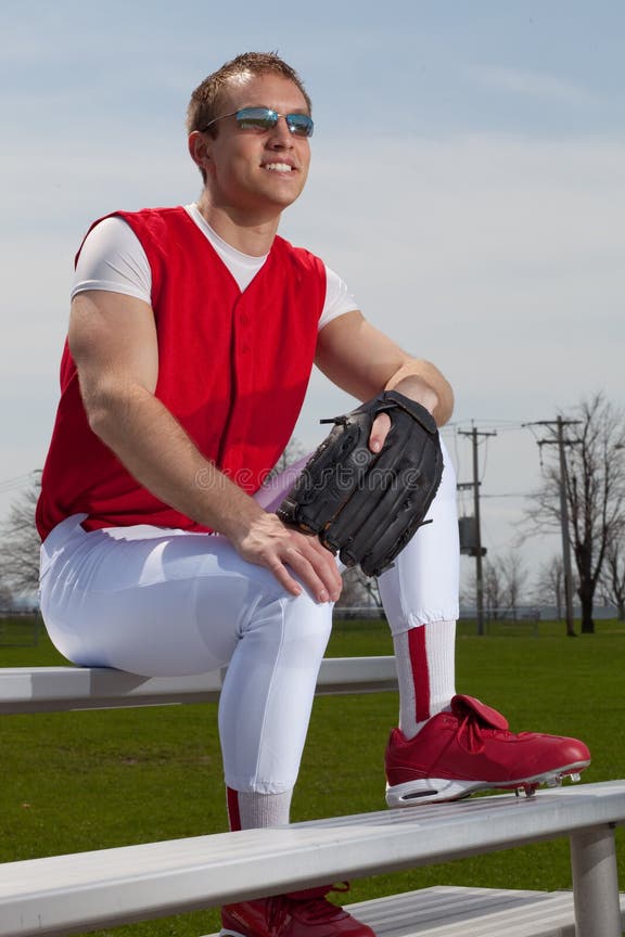Baseball Player stock image. Image of seated, player - 19361379