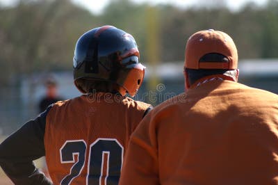 Baseball Player and Base Coach Stock Photo - Image of play, number: 2118196
