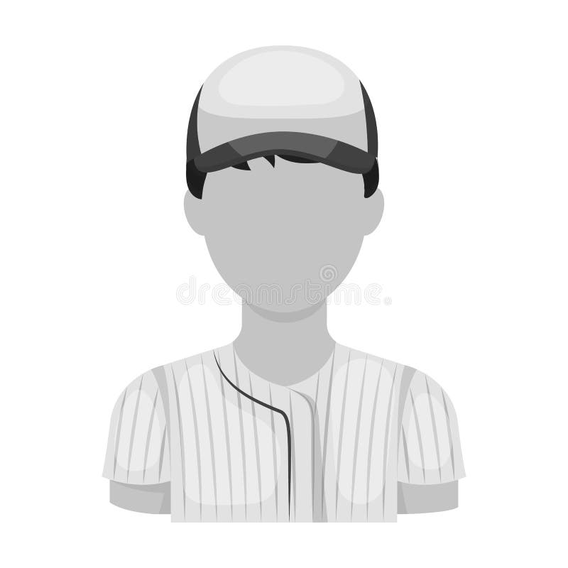 Baseball Player. Baseball Single Icon in Monochrome Style Vector Symbol ...