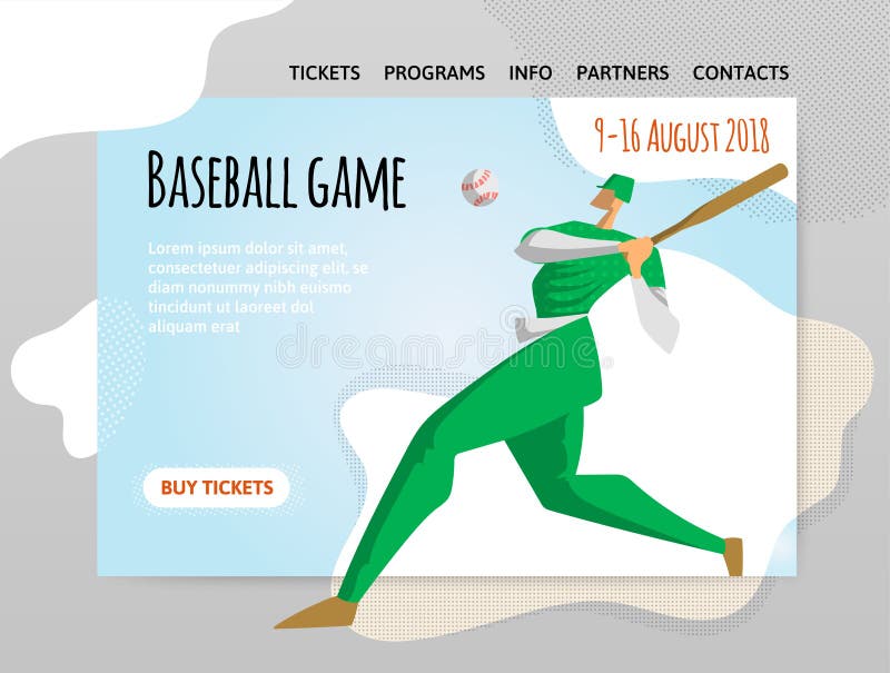 Baseball Player with Bat. Vector Illutration, Design Template of Sport ...