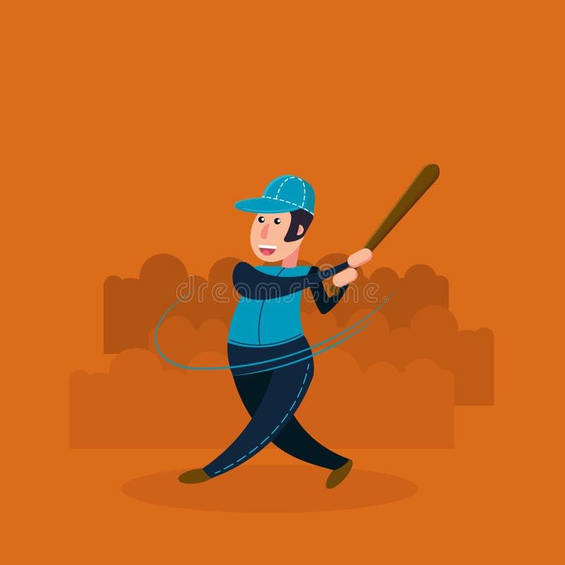 Baseball Player - Batter. Flat Vector Illustration Stock Vector ...
