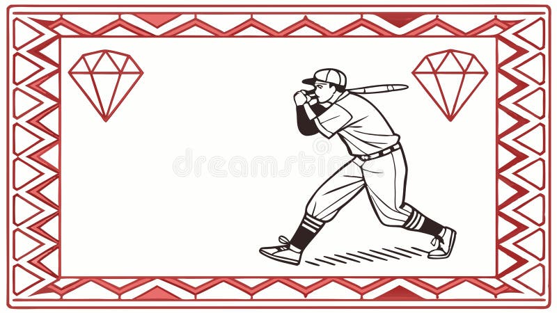 Baseball Player in Dynamic Action Pose, Vector Design Generative AI ...