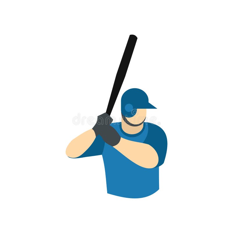 Baseball Player Cartoon Icon Stock Vector - Illustration of icon, club ...