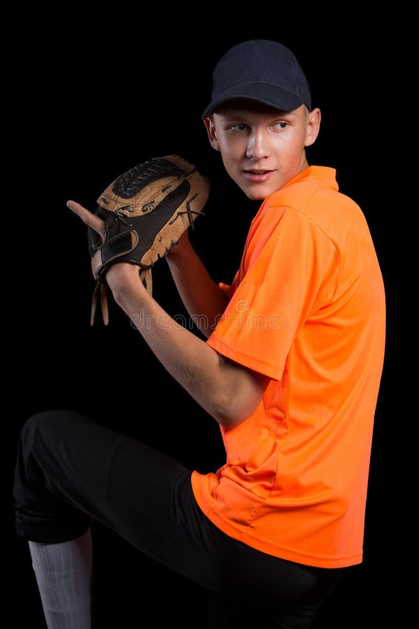 Baseball Player Getting Ready To Throw the Ball Stock Photo - Image of ...