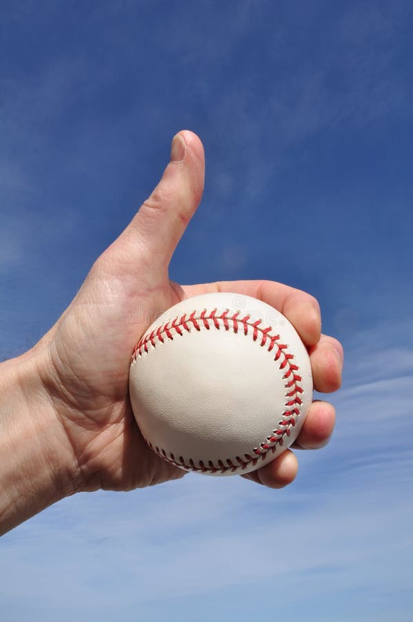Baseball Player Giving Thumbs Up Sign Stock Photo - Image of grasping ...