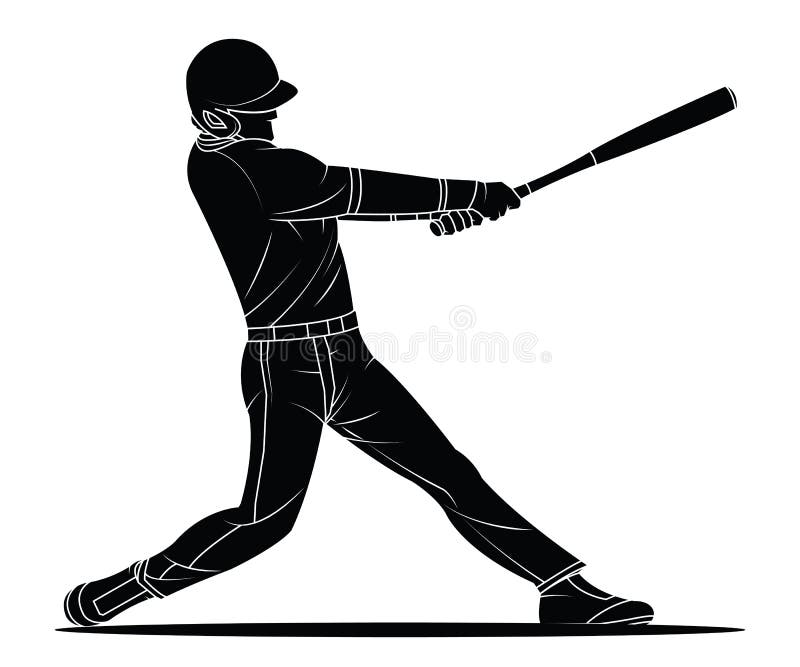 Baseball Player Hitter. Vector Illustration. Stock Vector ...