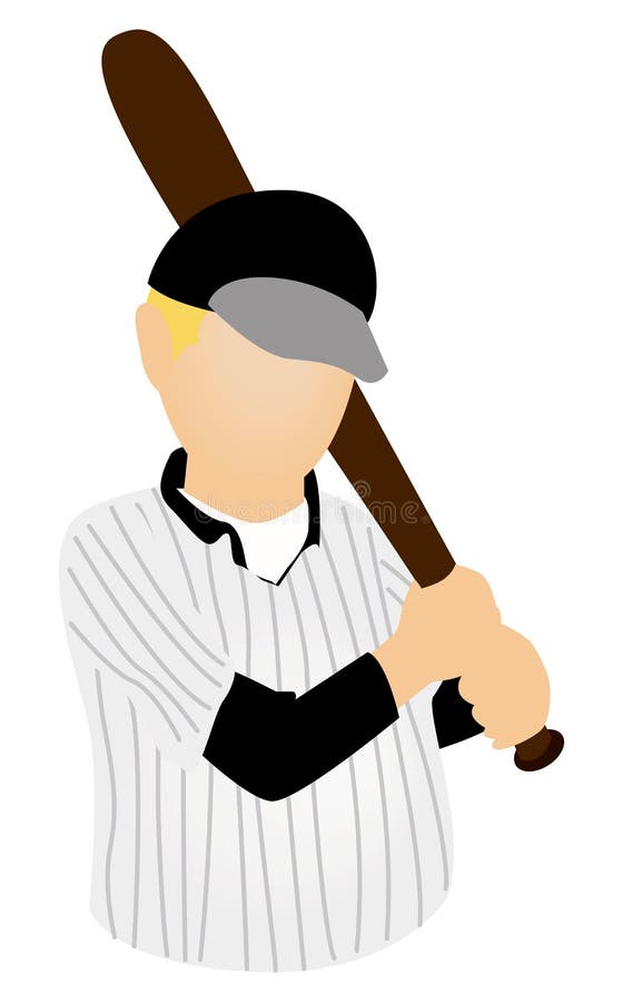 Colored Illustration of a Baseball Pitcher Stock Vector - Illustration ...