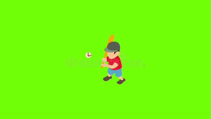 Baseball Player Batting 2D Animation Stock Video - Video of graphic ...