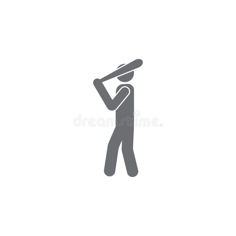 Baseball Player Icon. Simple Element Illustration. Baseball Player ...
