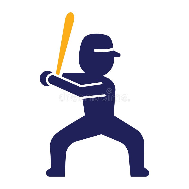 Baseball Player Icon. Vector Illustration Decorative Design Stock ...