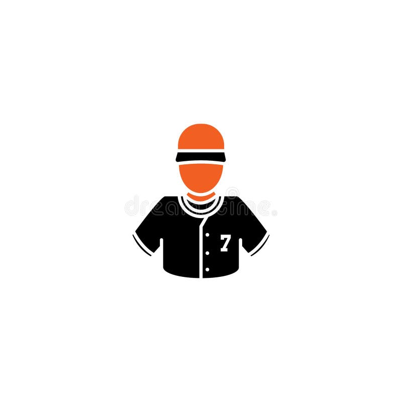 Baseball Player Icon. Vector Illustration Decorative Design Stock ...