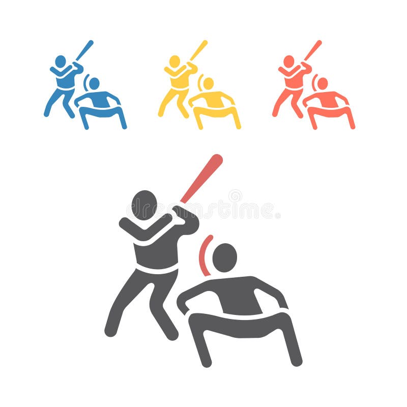 Baseball Player Icon. Vector Sport Signs for Web Graphics. Stock Vector ...