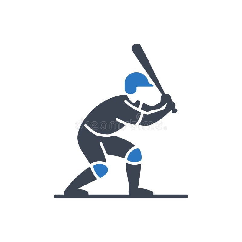 Baseball Player icon stock vector. Illustration of sign - 375316369