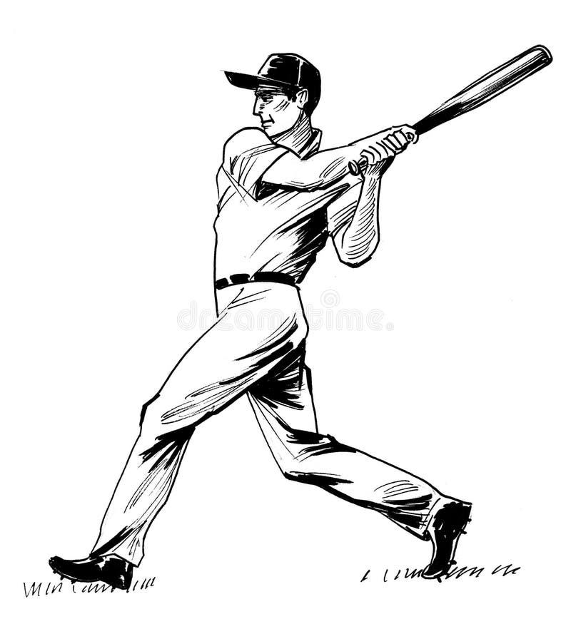 Baseball player stock illustration. Illustration of athlete - 118389607