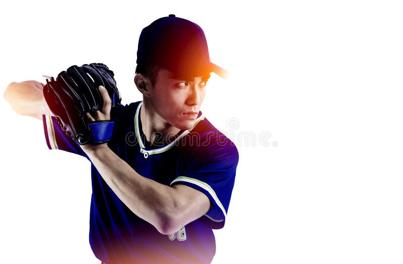 Baseball Player Pitcher in Action and Concepts Stock Image - Image of ...