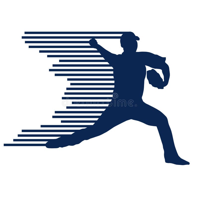 A Baseball Player, the Pitcher Stock Vector - Illustration of male ...