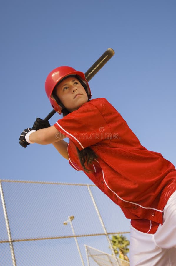 Baseball Player Ready for a Shot Stock Photo - Image of outdoors, hobby ...