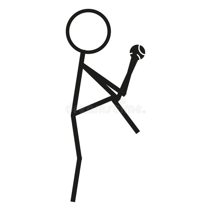 Baseball Player. Stick Figure. Simple Vector Character Stock ...