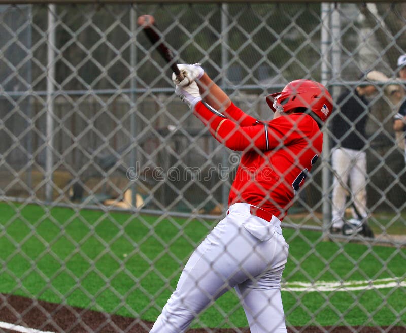 Baseball Player Swinging at the Ball during a Game Editorial Stock ...
