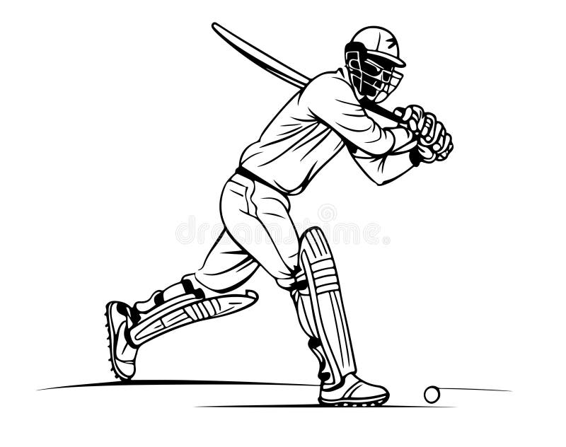 Baseball Player Swinging Bat Stock Vector - Illustration of competition ...