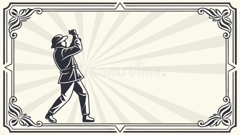 Baseball Player Swinging Bat, Framed by Decorative Border Vector Design ...