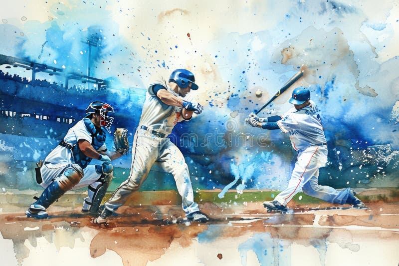 A Baseball Player Swings a Bat during a Game Stock Image - Image of ...