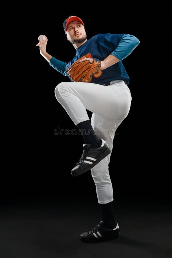 Baseball pitcher in action stock photo. Image of culture - 140136250