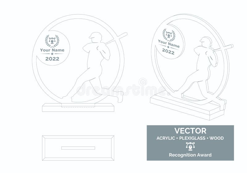 Baseball Player Trophy Template, Baseball Championship Recognition ...