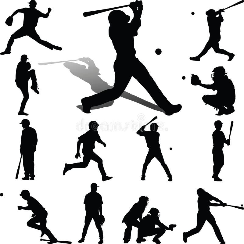 Baseball player vector stock vector. Illustration of field - 97738506