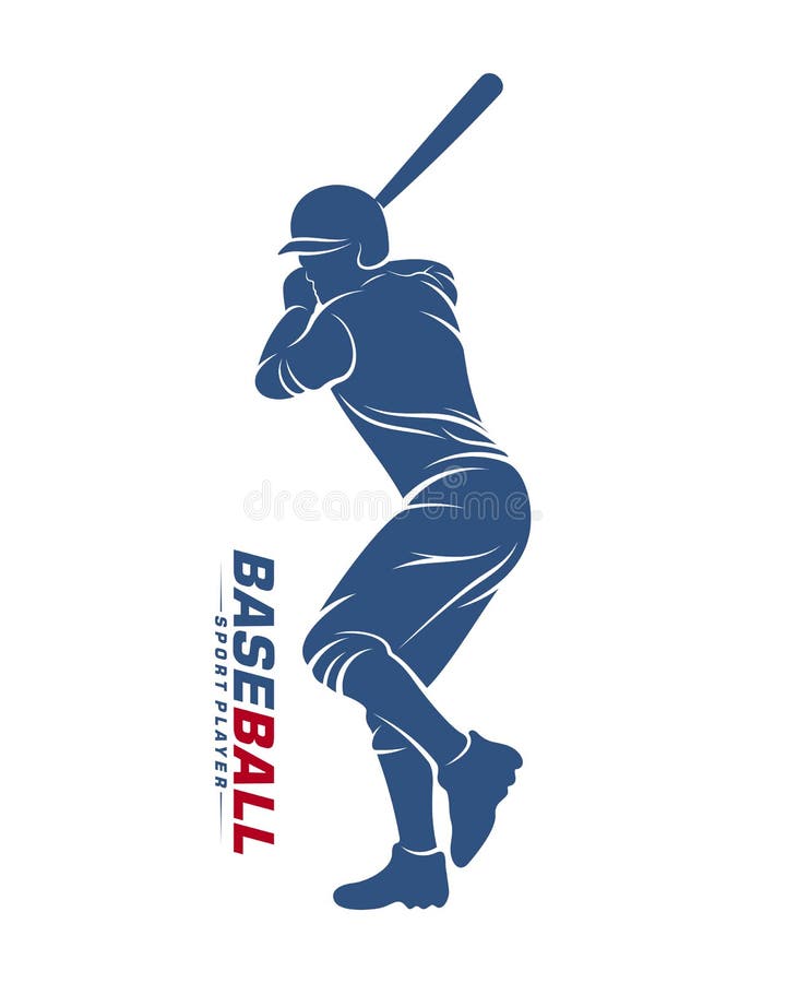 Baseball Player Vector Silhouette. Baseball Player Logo Design. Sport ...