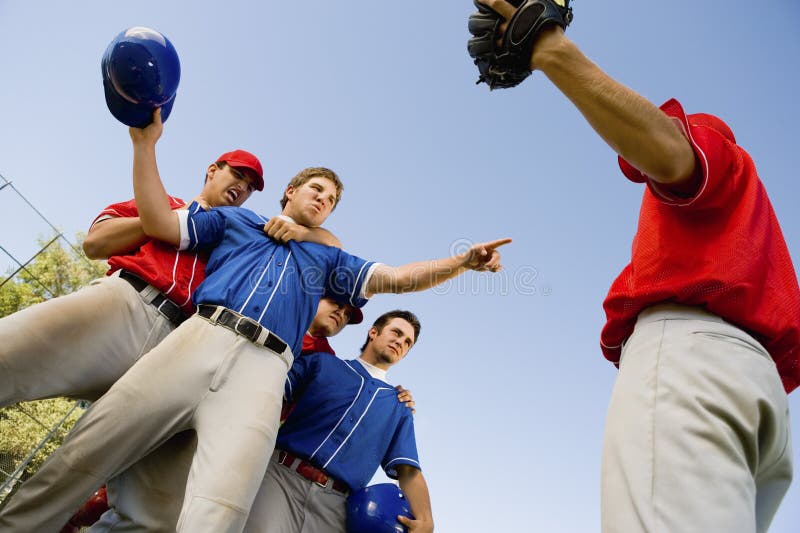 Baseball Players Arguing stock image. Image of adult - 29646051