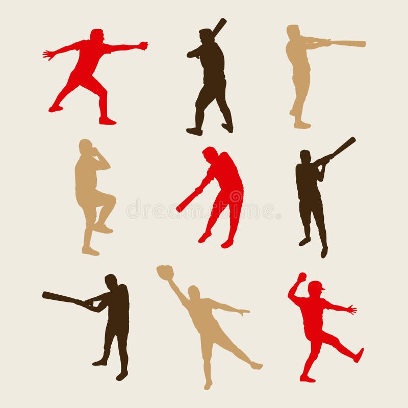 Baseball Players Symbol Stock Illustrations – 796 Baseball Players ...