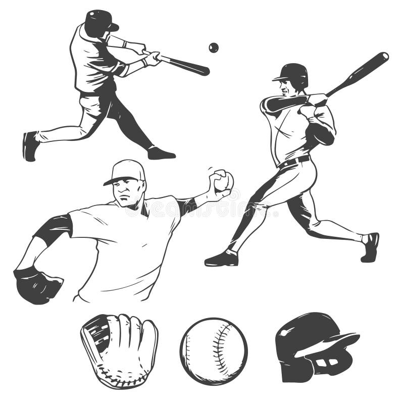 Baseball Players Vector Stock Illustrations – 1,382 Baseball Players ...