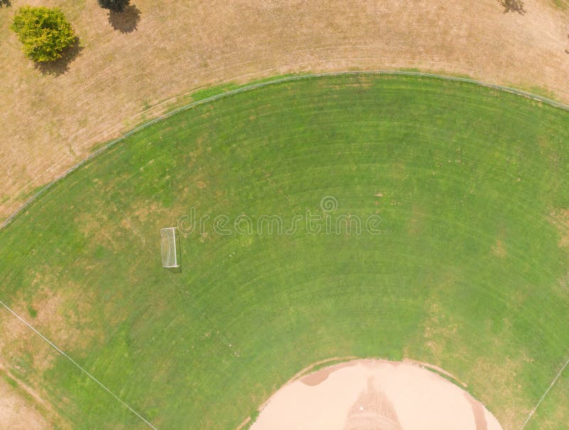 Baseball Playing Field, Shot from a High Point, Shot from a Height ...