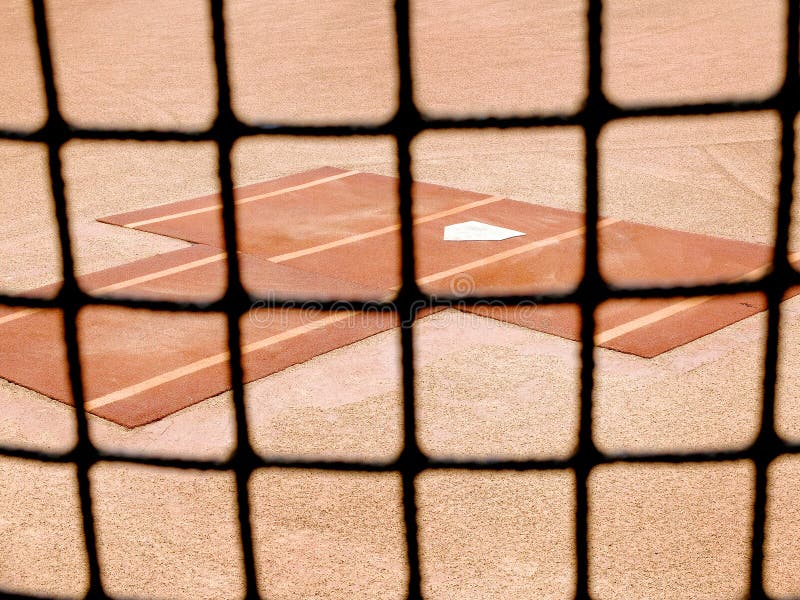 Baseball Practice Area with Home Plate Warm Up Pitching Stock Image ...